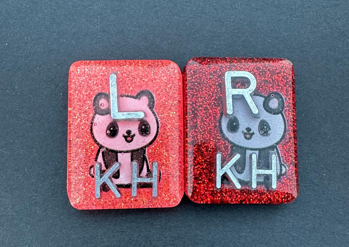Panda Xray Markers, With 2 or 3 Initials, Rectangle, Glitter, Animal ...