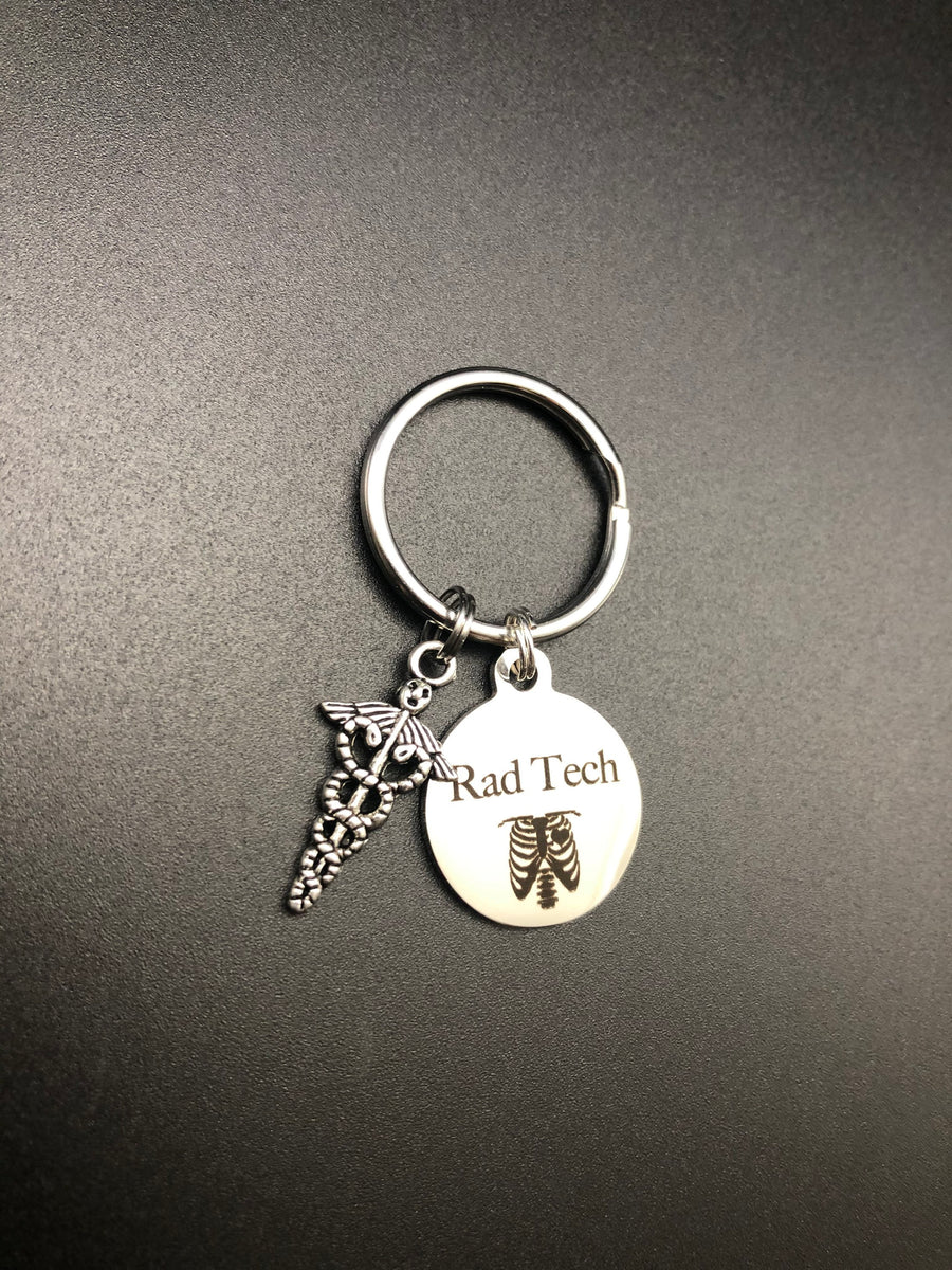 Rad Tech Keychain, Radiology, Graduation, Medical Caduceus, Xray Tech ...